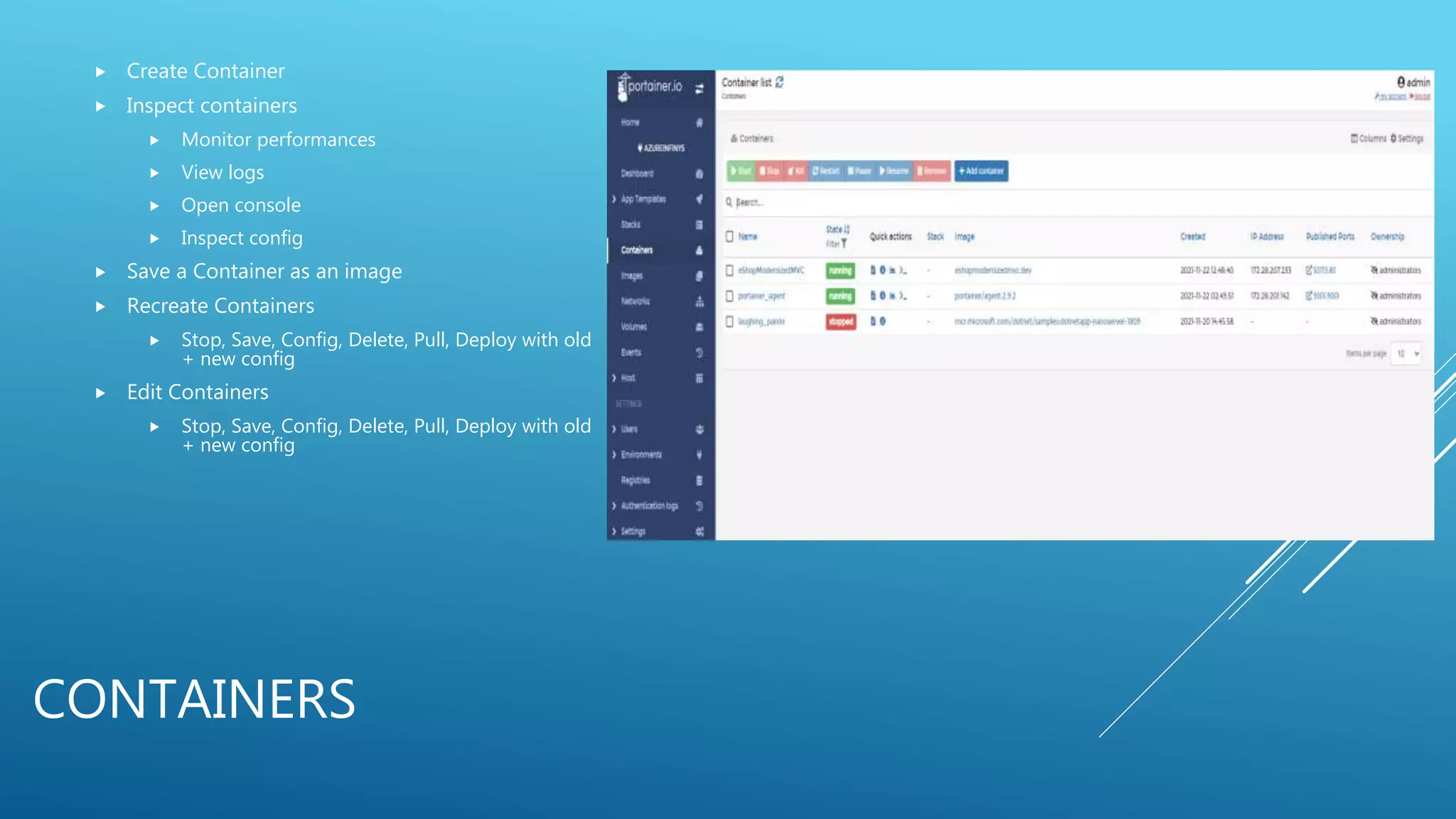 Easy to manage docker with portainer | PPTX | Operating Systems | Computer Software and Applications