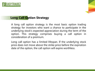 Option Strategies - 1 | PPT | Stocks and Bonds | Personal Investing