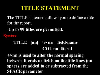 The Easytrieve Presention by Srinimf | PPT