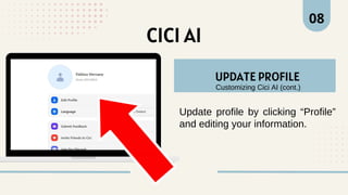 EASY TUTORIAL OF HOW TO USE CiCi AI BY: FEBLESS HERNANE | PPTX