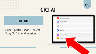 EASY TUTORIAL OF HOW TO USE CiCi AI BY: FEBLESS HERNANE | PPTX