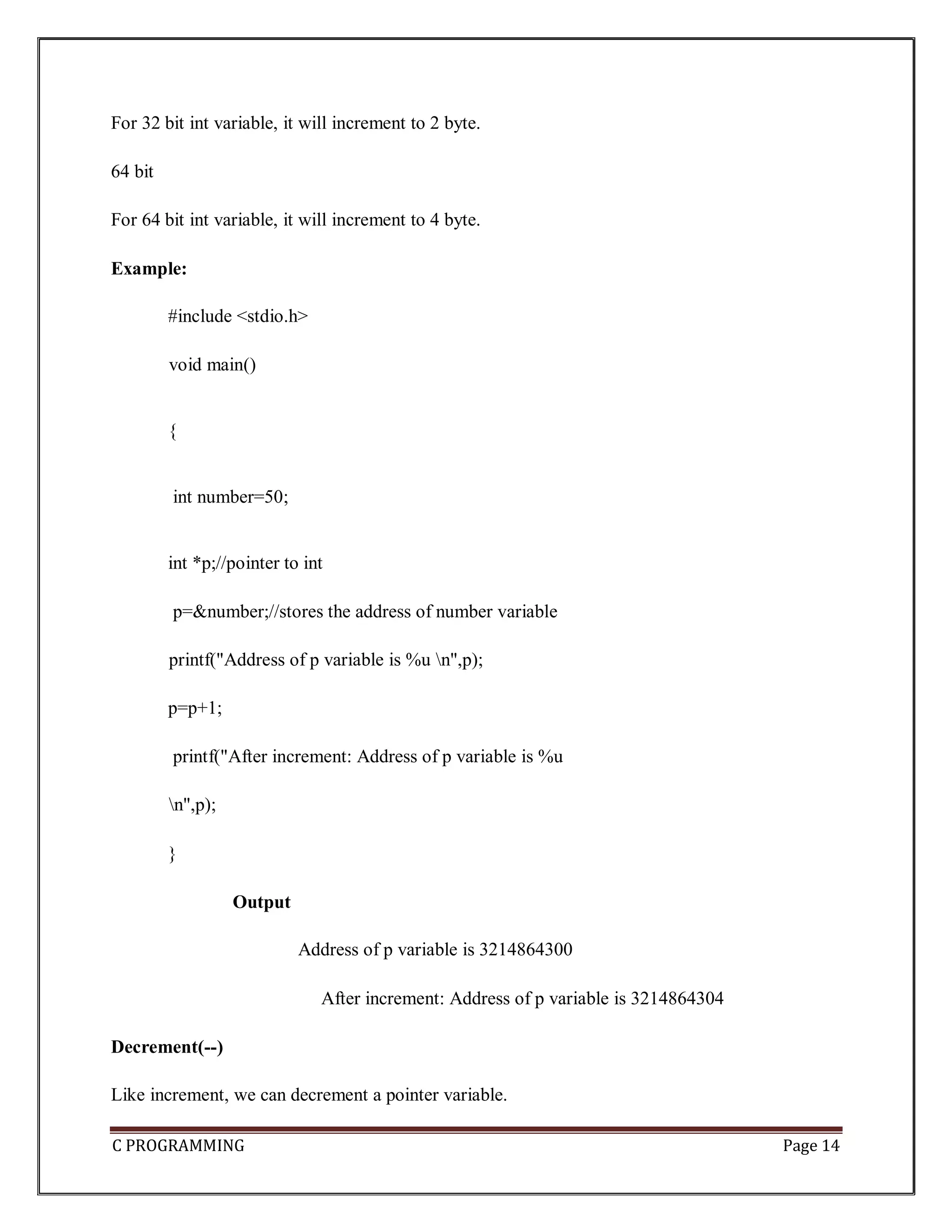 EASY UNDERSTANDING OF POINTERS IN C LANGUAGE.pdf | Programming Languages | Computing