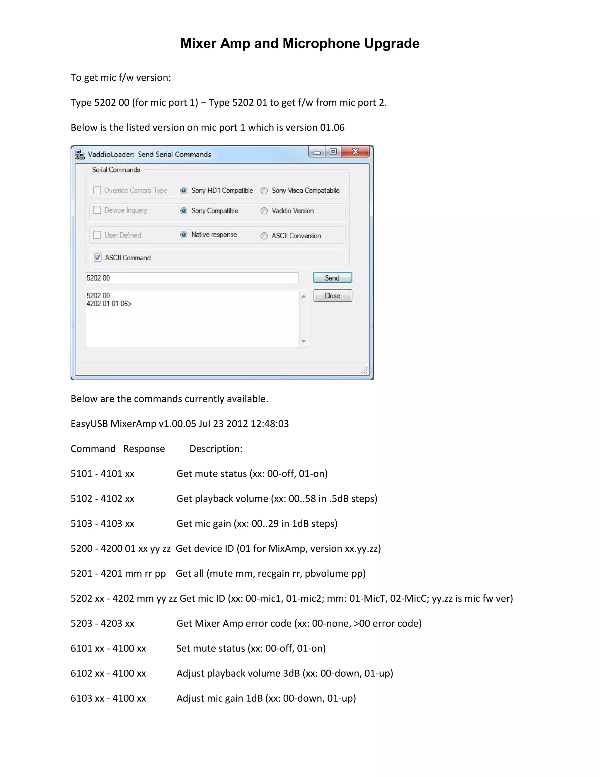 Vaddio Easy usb mixer amp firmware upgrade | PDF