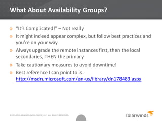 Easy way to do rolling upgrades for SQL Server | PDF
