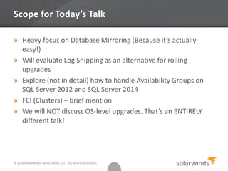 Easy way to do rolling upgrades for SQL Server | PDF