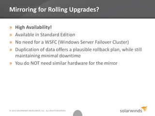 Easy way to do rolling upgrades for SQL Server | PDF