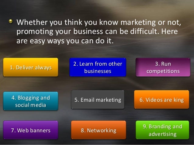 Easy Ways To Promote Your Business