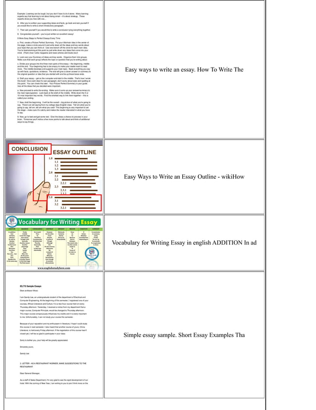 Easy Ways To Write An Essay | PDF