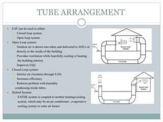 Earth Air Tube Heat Exchanger | PPTX
