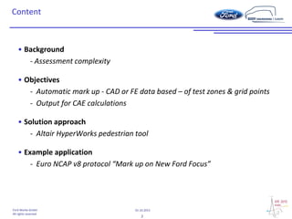 New HyperWorks Pedestrian Impact Tool for vehicle engineering and CAE ...