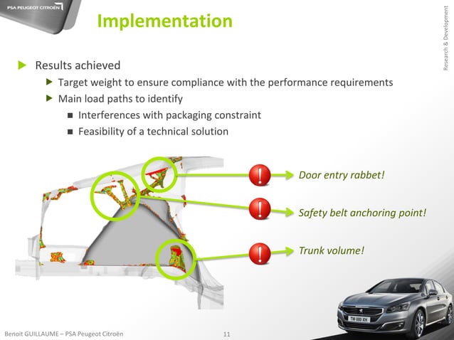 Topology optimization to guide the architecture of a BIW structure, challenges and ...