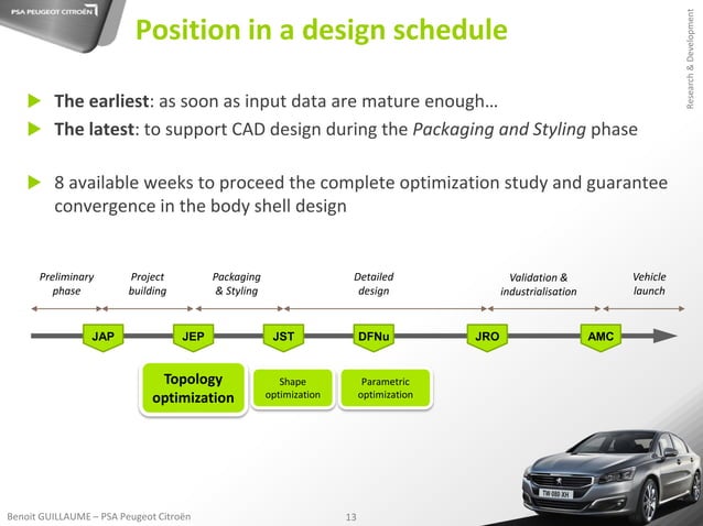 Topology optimization to guide the architecture of a BIW structure, challenges and ...