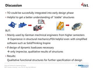 Topology Optimization as a technique in multidisciplinary student ...