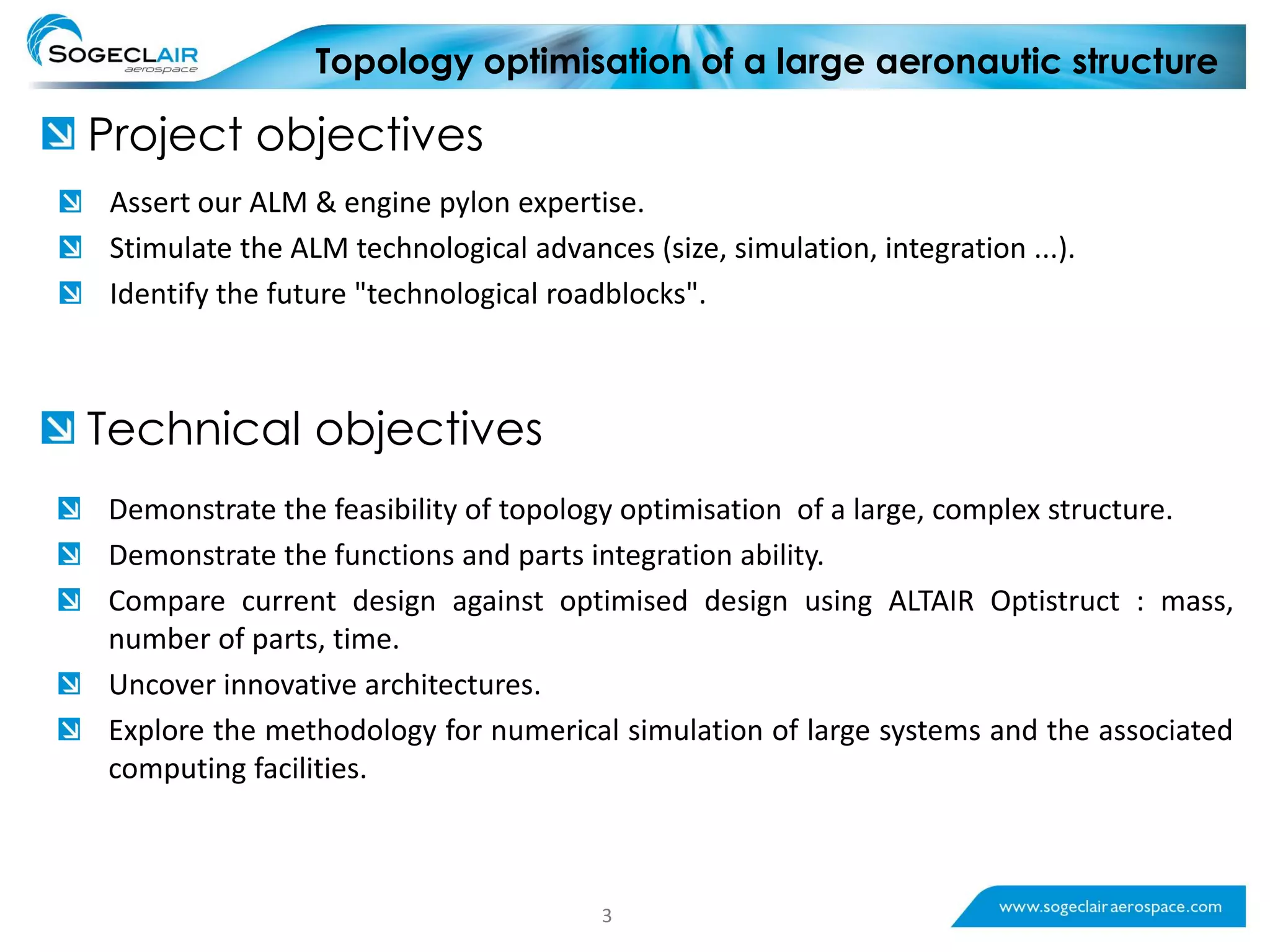 Large scale topological optimisation: aircraft engine pylon case | PDF