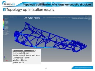 Large scale topological optimisation: aircraft engine pylon case | PDF