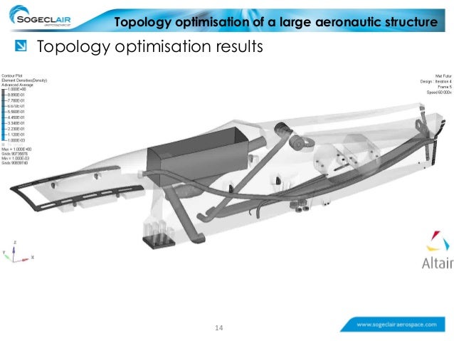Large scale topological optimisation: aircraft engine pylon case