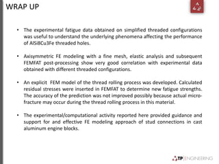Stress and Durability Analysis of Threaded Connections in a Cast ...