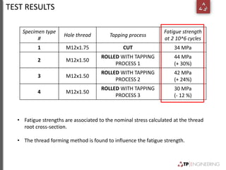 Stress and Durability Analysis of Threaded Connections in a Cast ...