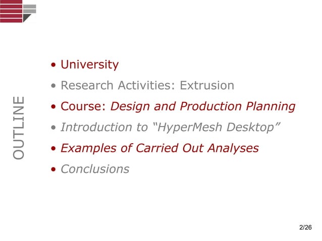Introduction To Hyperworks For Linear Static And Non Linear Quasi Static Analyses Within A