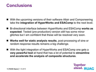 Exploring the capabilities of the tight integration of HyperWorks and ...