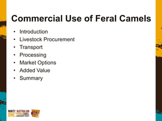 Mike Eathorne: 'Commercial use, industry engagement'. Reducing feral ...