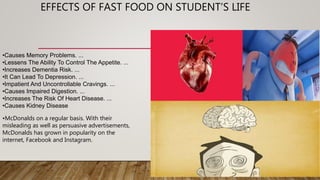 Eating fast food causes obesity | PPTX