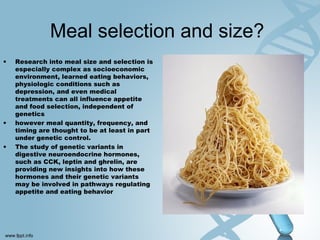Genetics of Eating behavior | PPT