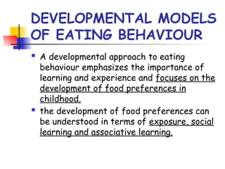 Eating Behavior.pptx Health Psychology class for the undergraduate ...