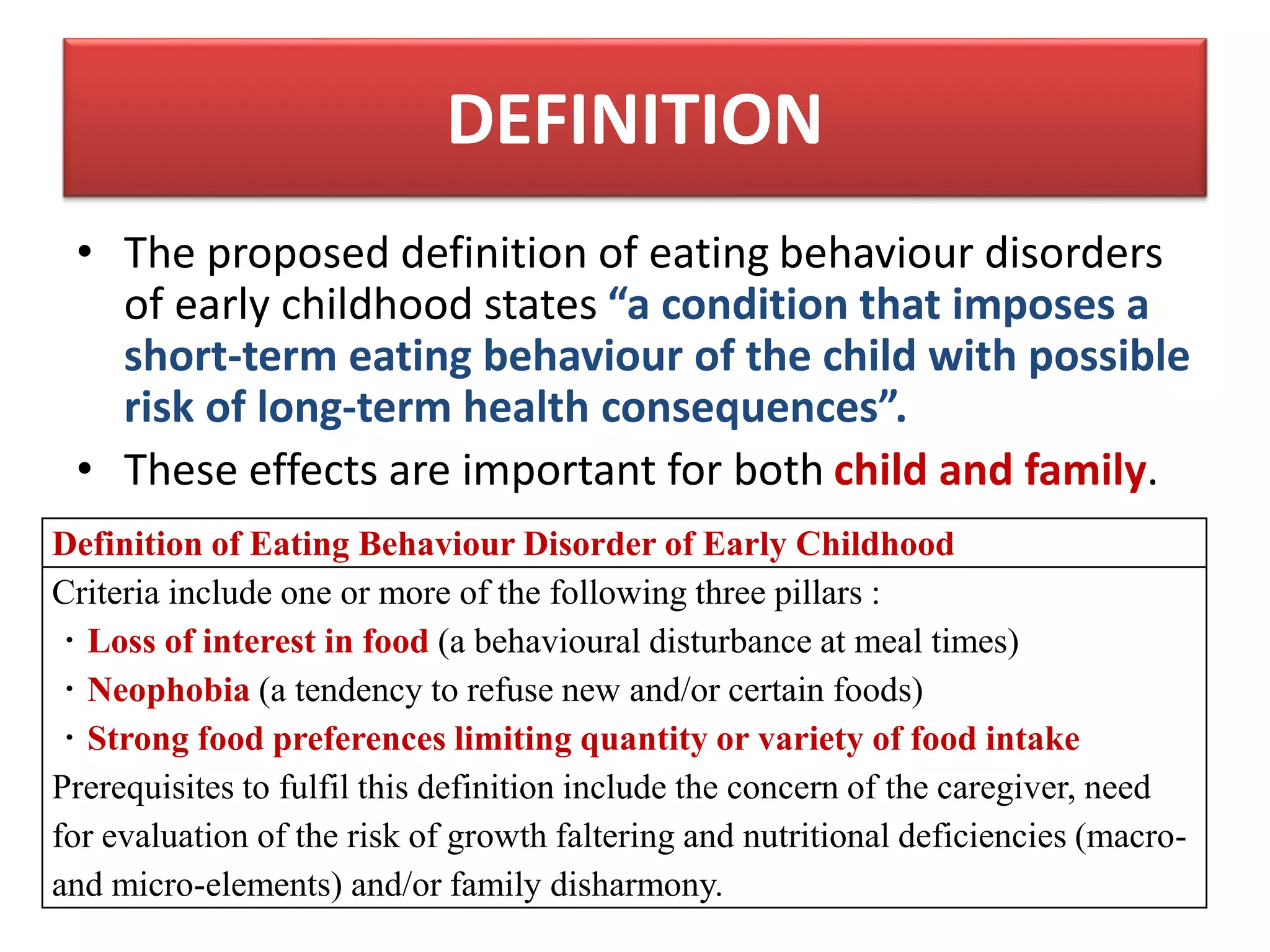 Picky eater - Eating behavioral disorder during early childhood | PPTX