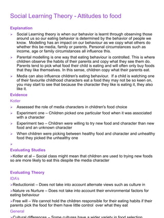Eating behaviour psychology | PPTX