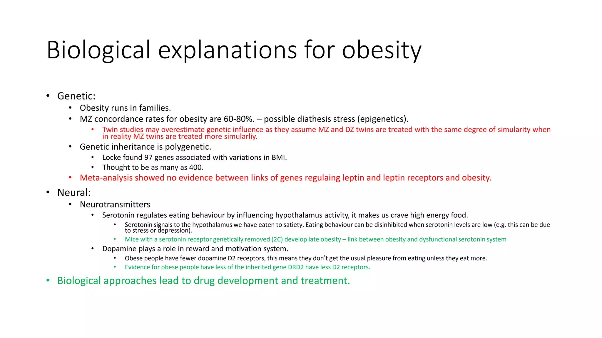 Eating Behaviour - AQA A level Psychology Revision | PPTX
