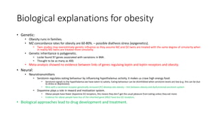 Eating Behaviour - AQA A level Psychology Revision | PPTX