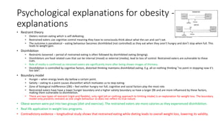 Eating Behaviour - AQA A level Psychology Revision | PPTX