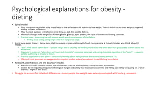 Eating Behaviour - AQA A level Psychology Revision | PPTX