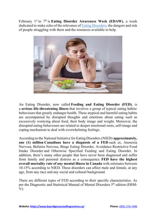 Eating disorder awareness spread the word | PDF | Mental Health ...