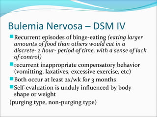 Recent advances in Eating disorder | PPT