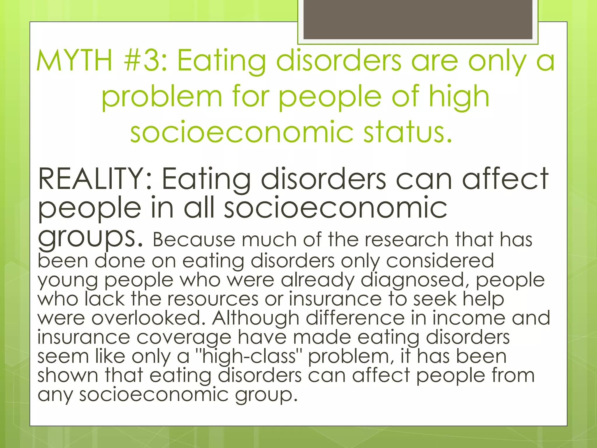 Eating disorder myths | PPT