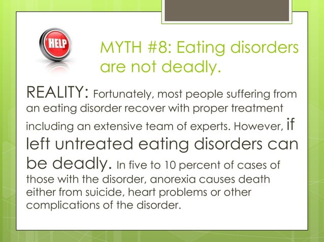 Eating disorder myths2 | PPTX | Sexual Conditions | Sexual Health