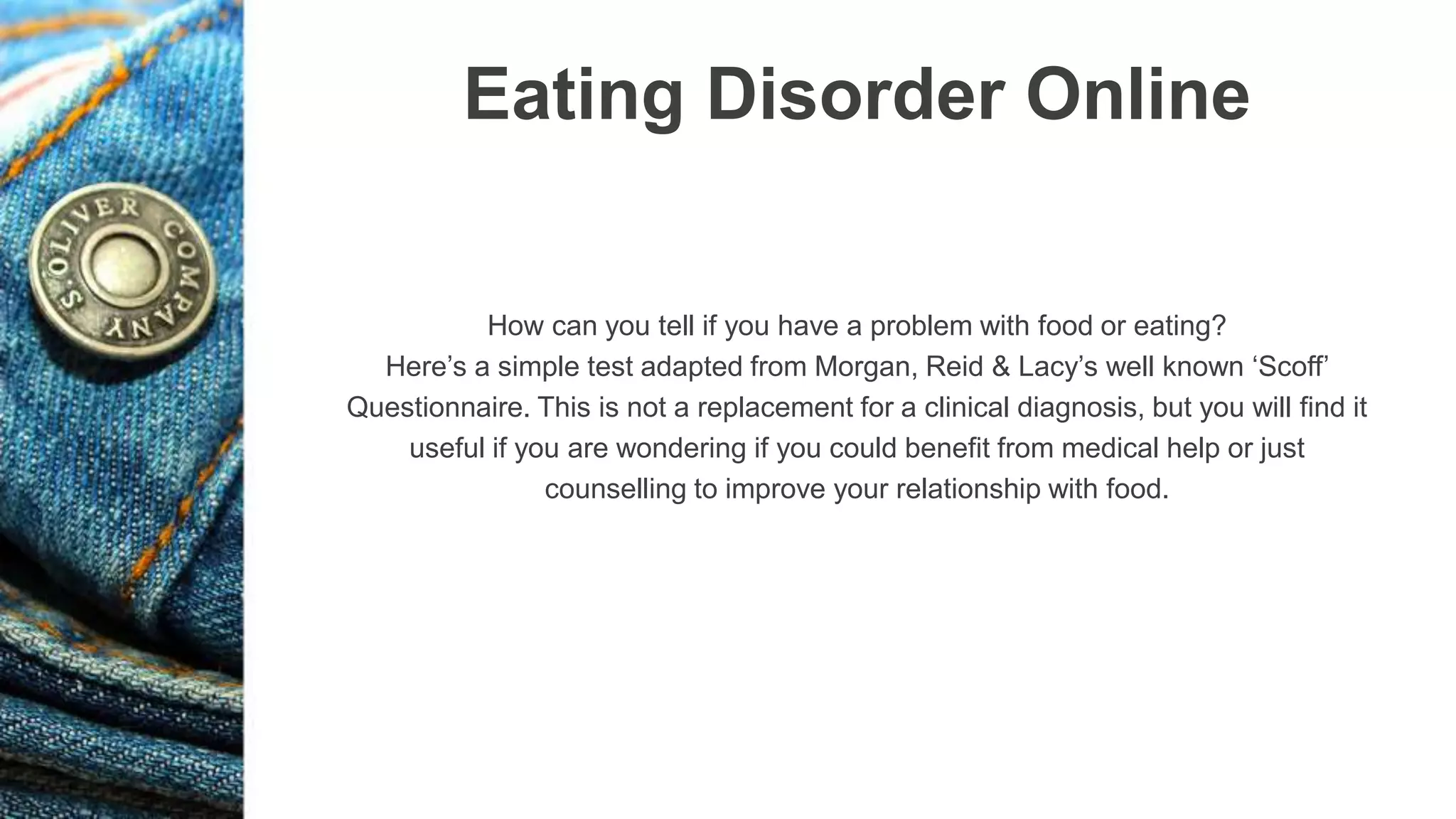 Eating disorder quiz online - ellern mede | PPTX