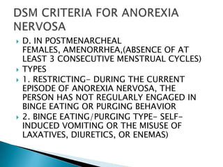 Eating disorders | PPTX