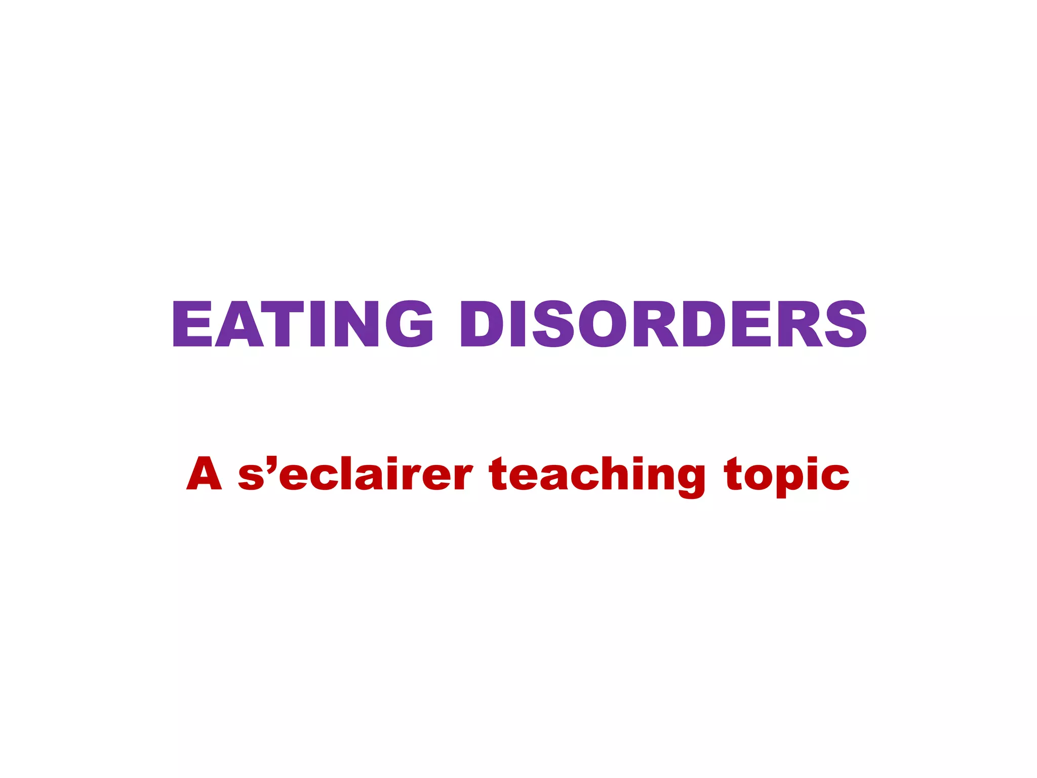 Eating disorders | PPT