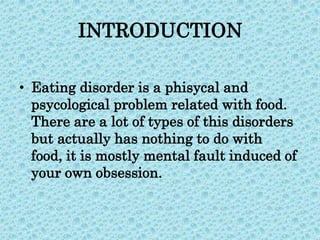 Eating disorders | PPTX