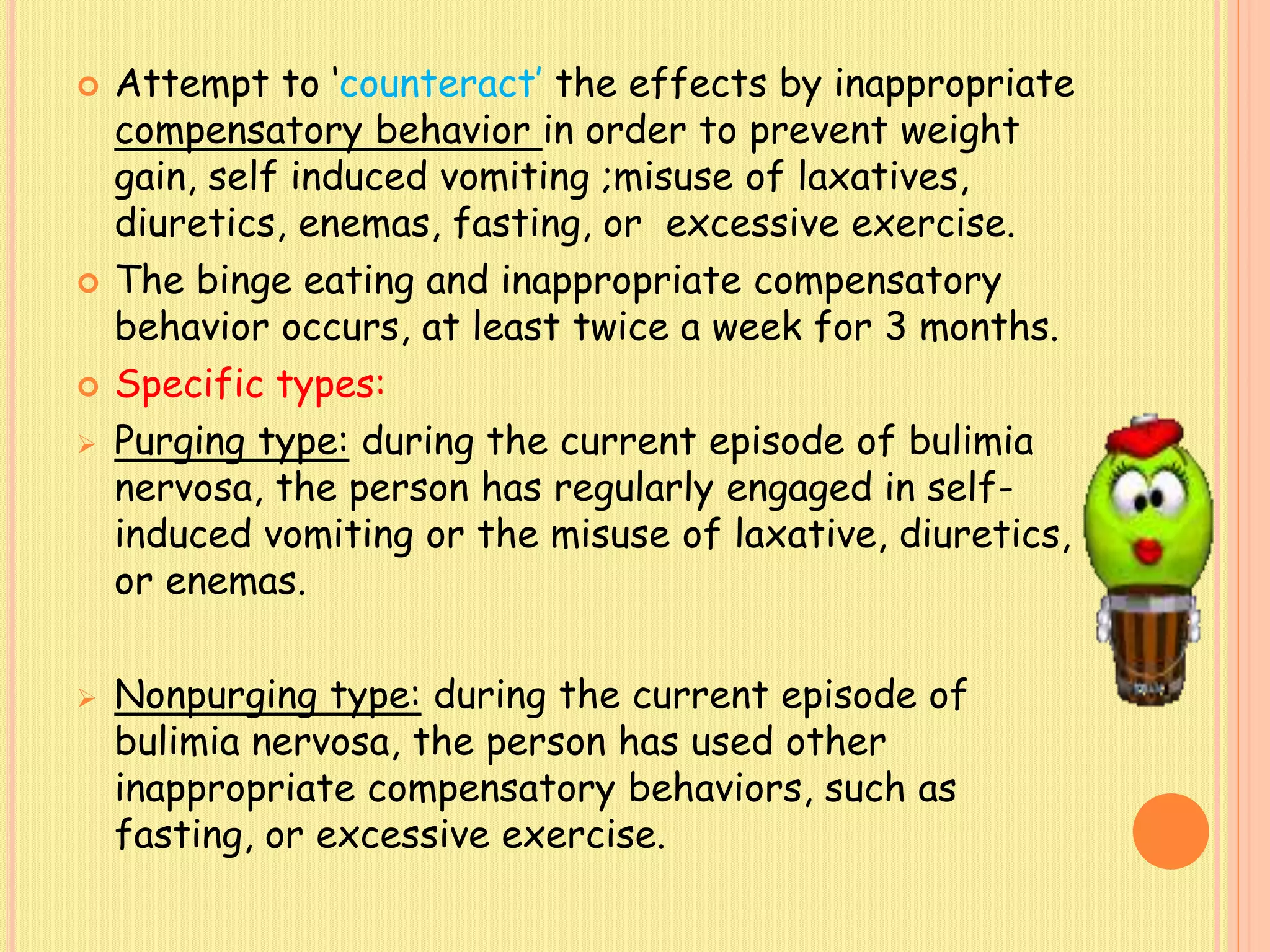 Eating disorders [ Anorexia nervosa, bulimia nervosa, beinge eating] | PPTX
