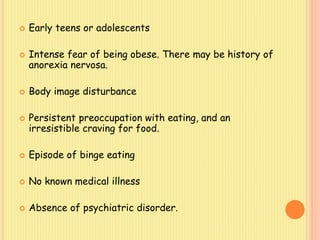 Eating Disorders Anorexia Nervosa Bulimia Nervosa Beinge Eating Pptx