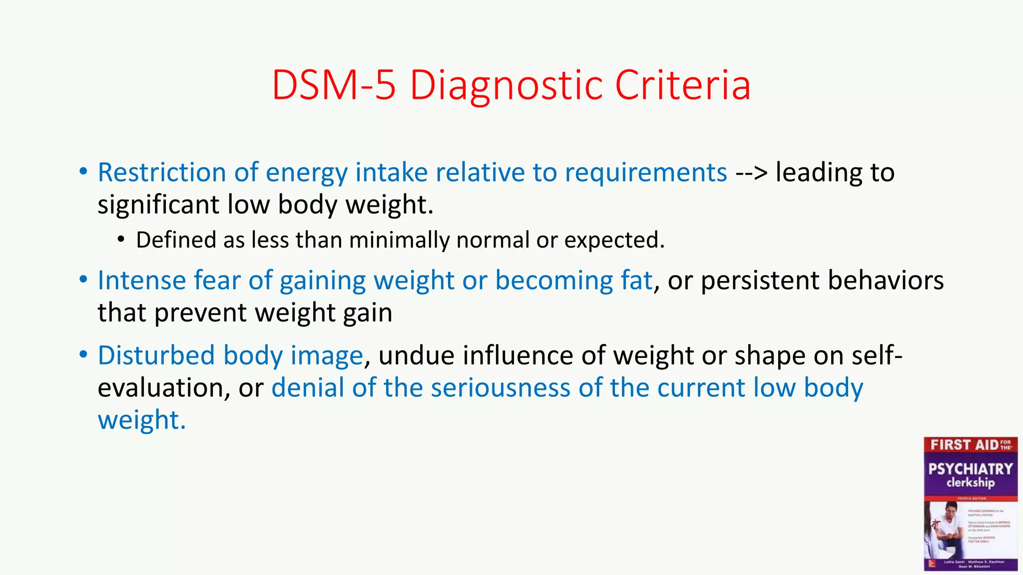 Eating disorders / Anorexia Nervosa / Psychiatry | PPTX