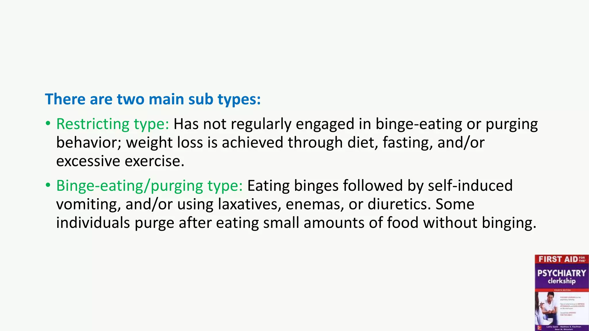 Eating disorders / Anorexia Nervosa / Psychiatry | PPTX