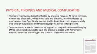 Eating disorders / Anorexia Nervosa / Psychiatry | PPTX