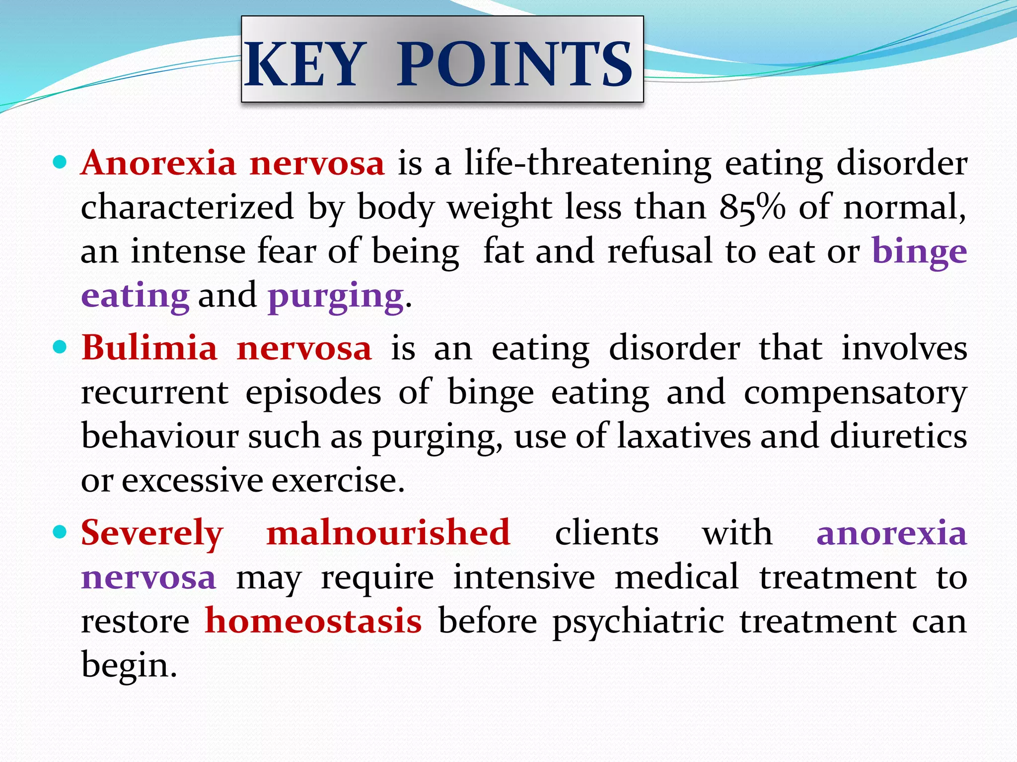 Eating disorders ( Anorexia nervosa and Bulimia nervosa) | PDF