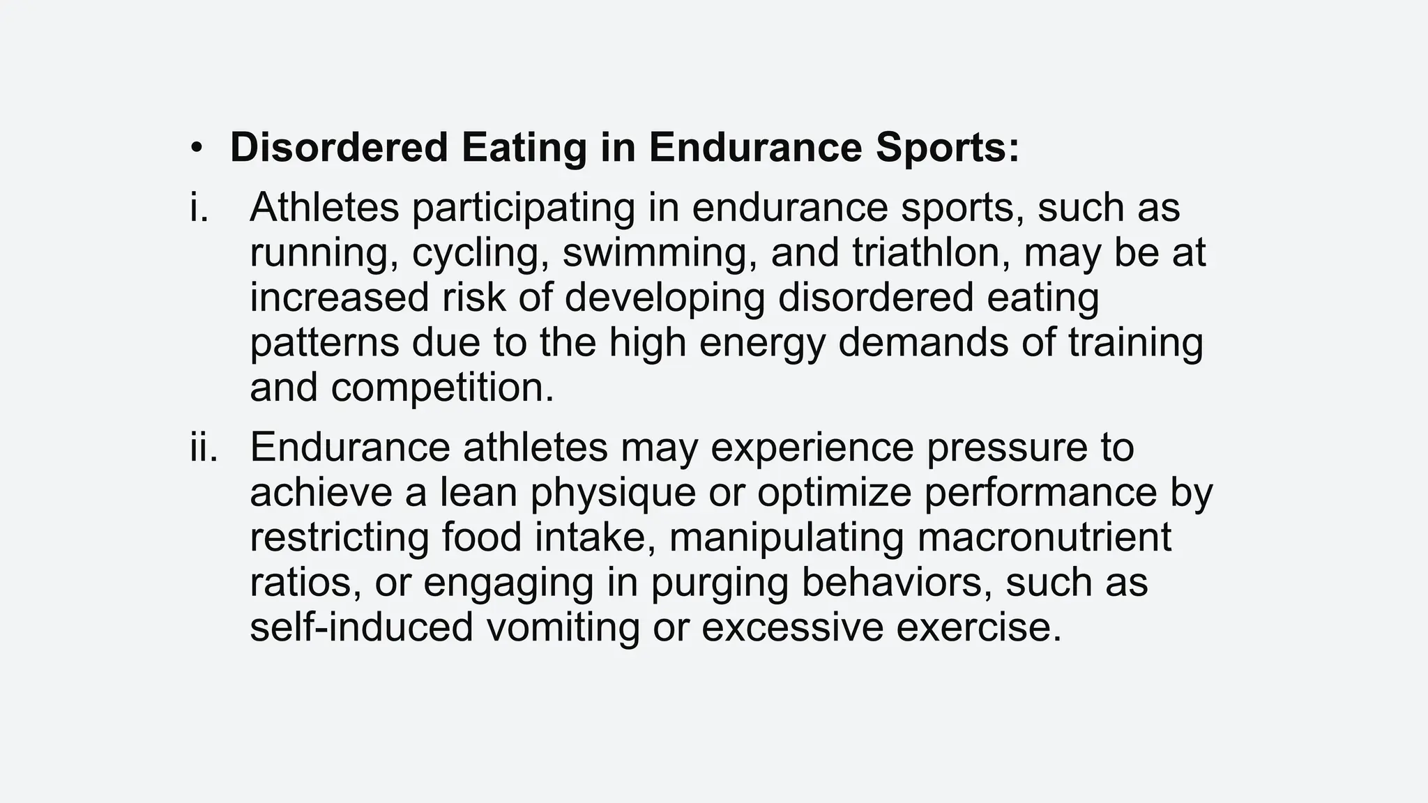 Eating Disorders in Athletes I Sports Psychology | PPTX