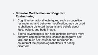 Eating Disorders in Athletes I Sports Psychology | PPTX